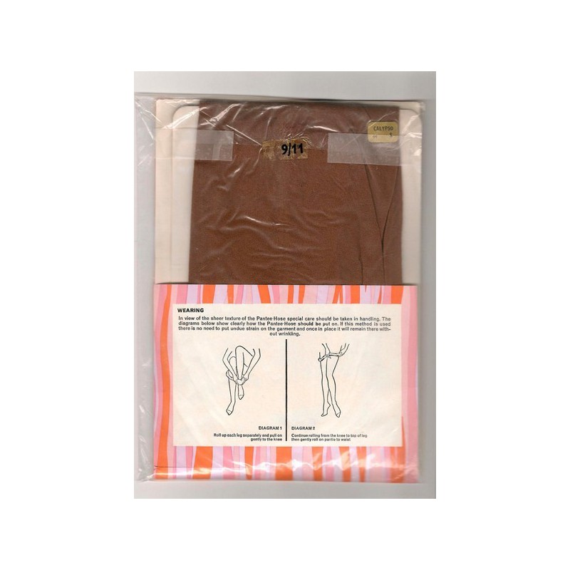 Collant BELLMANS vintage ancien 60's coloris marron, England. Etat neuf