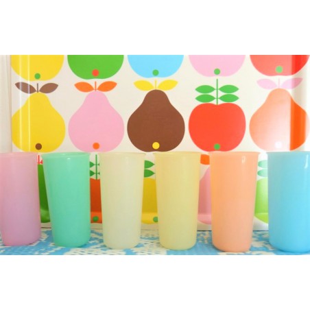 Lot de 6 gobelets Tupperware pastel vintage 60's
