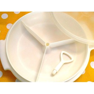 Plat Hors d'Oeuvre Susan TUPPERWARE vintage avec couvercle et poignée