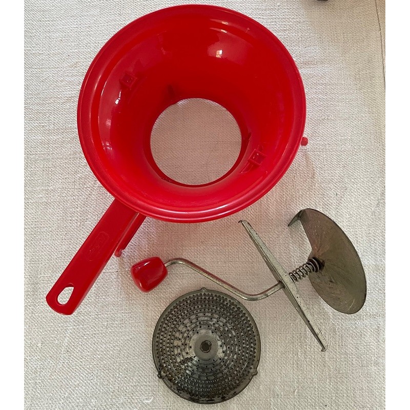 Moulin à légumes, Presse Purée, Presse-tomates en plastique rouge