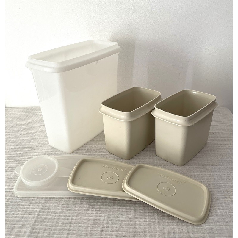 3 Boites de stockage, boîtes de rangement aliments Tupperware vintage